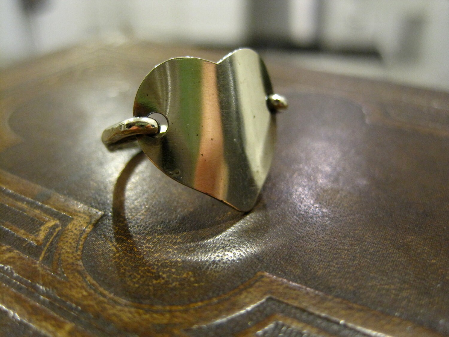 Sterling Silver Stamped Heart Ring Date Inside. Customized Name ...