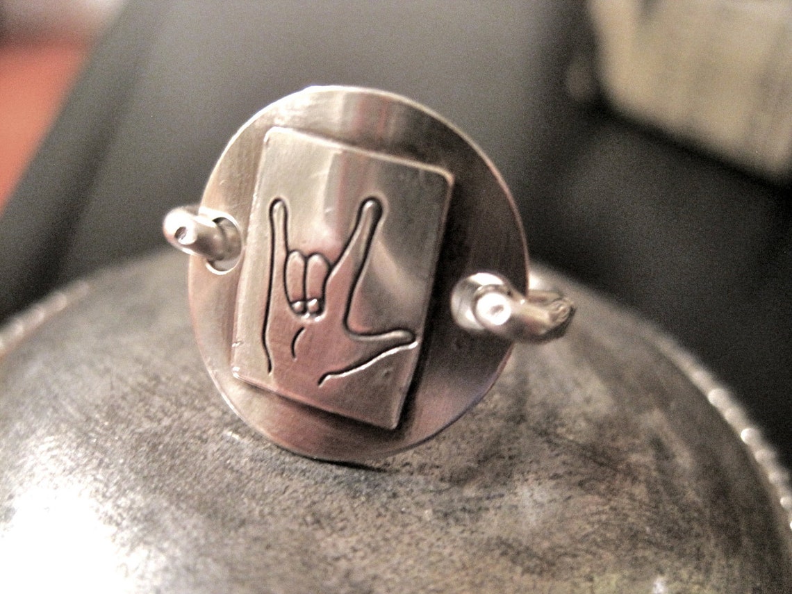 American Sign Language, Asl,couple, Boyfriend, I Love You Ring Sterling ...