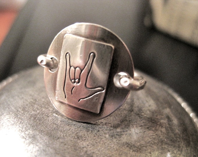 American Sign Language, Asl,couple, Boyfriend, I Love You Ring Sterling ...