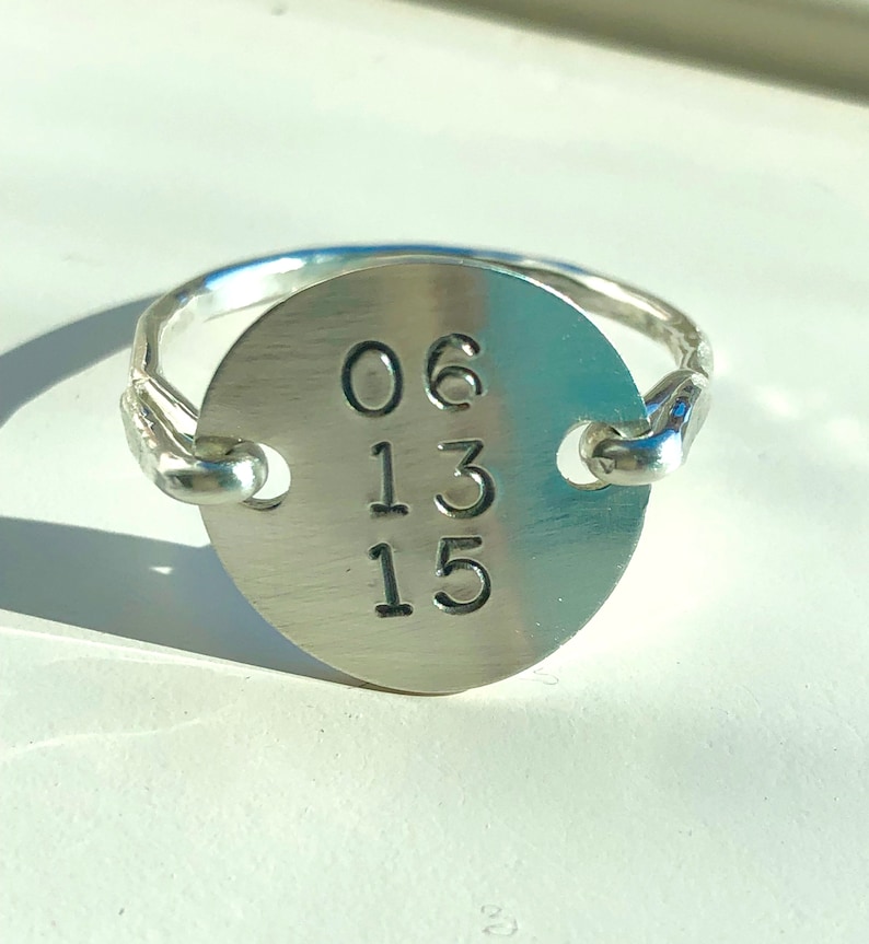 Ring, Sterling Silver, Personalized, Custom, Special Date, Letter ...