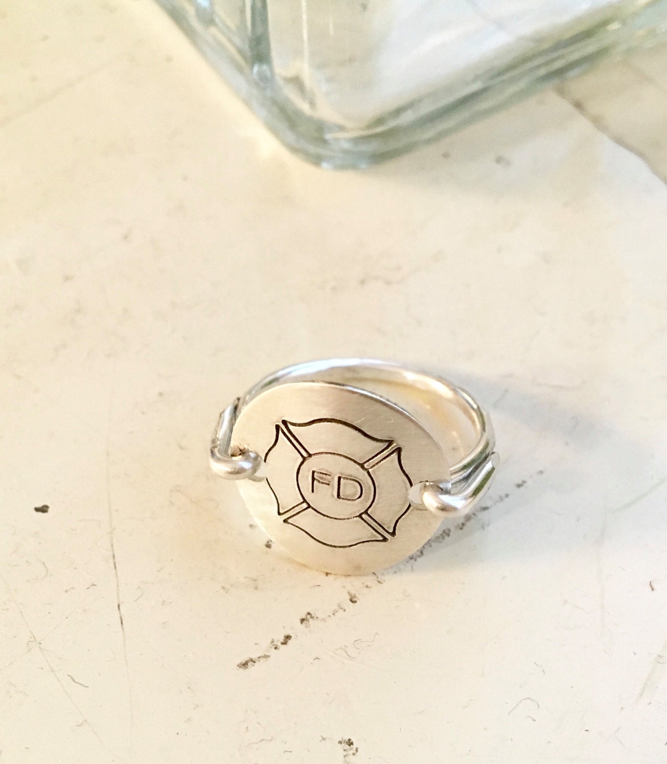 Sterling Silver Fireman Ring Fire Department Support a - Etsy UK
