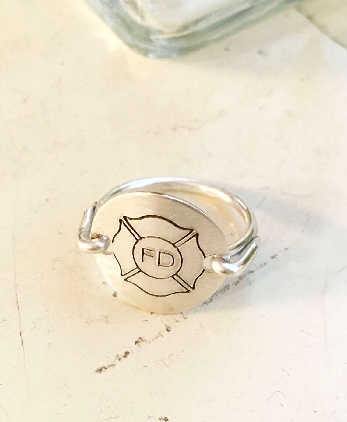 Sterling Silver Fireman Ring Fire Department Support a | Etsy