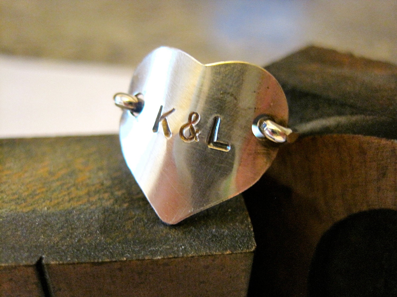 Sterling Silver Stamped Heart Ring Date Inside. Customized Name ...