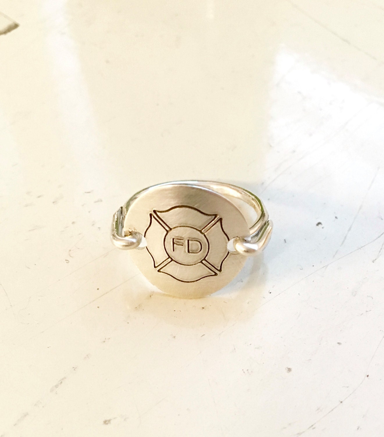 Sterling Silver Fireman Ring Fire Department Support a - Etsy UK