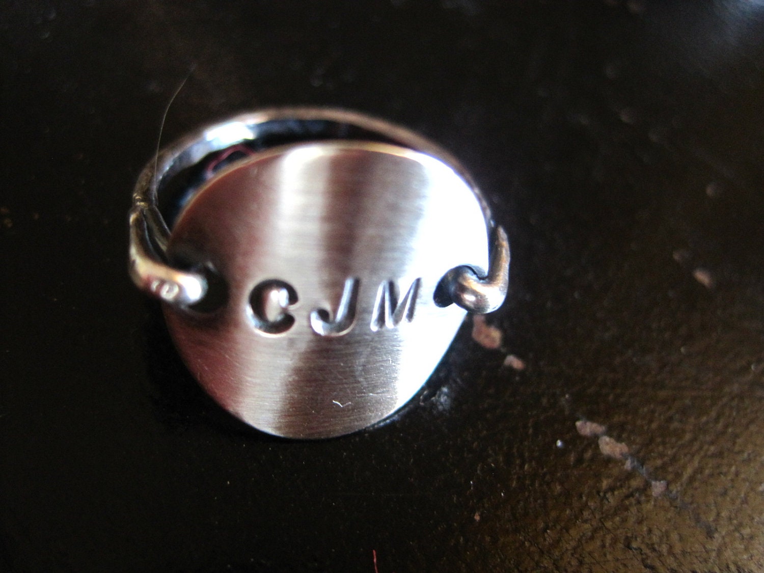 Stamped Ring Engraved Personalized Stamped With Initials - Etsy