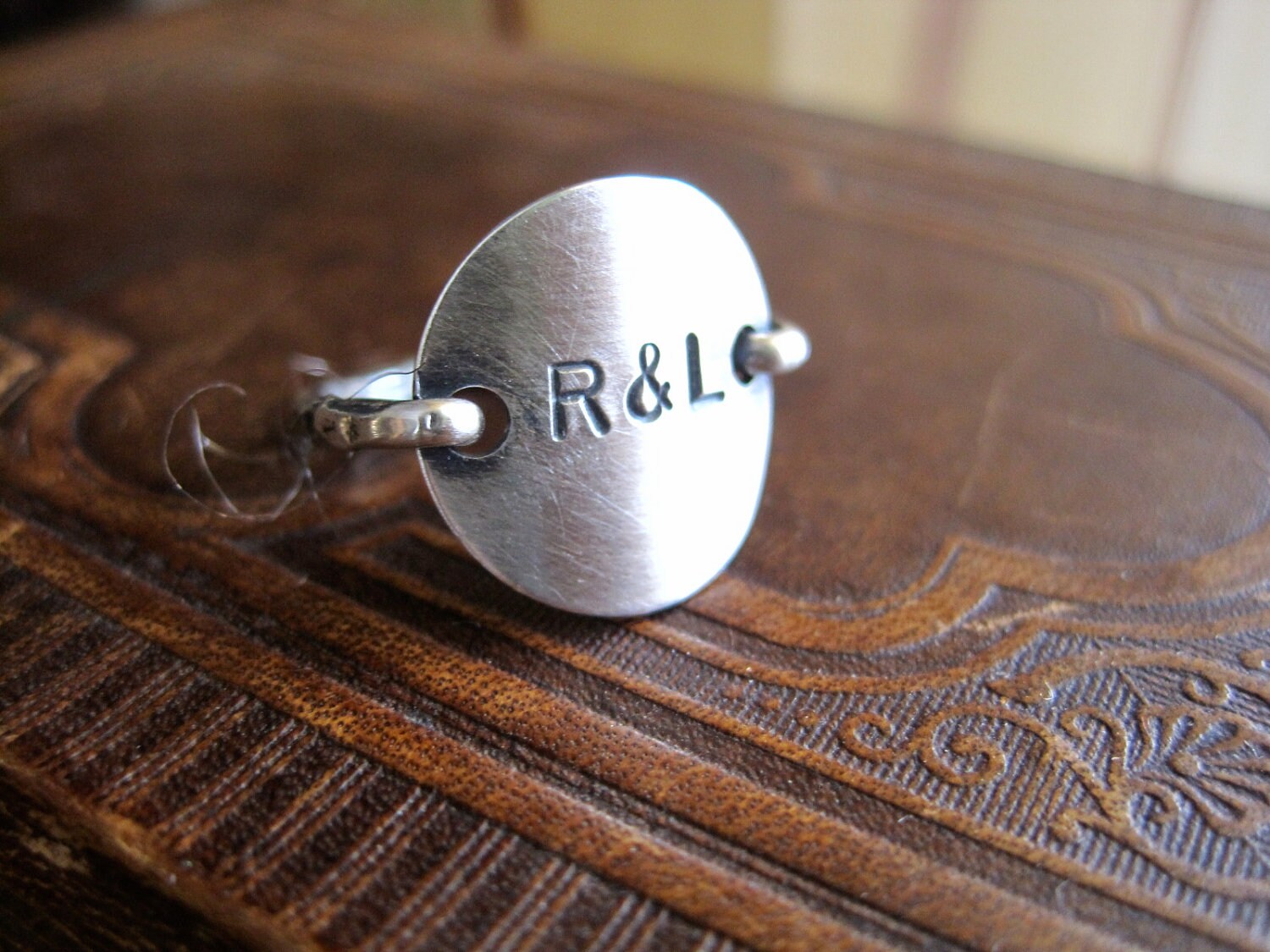 Ring, Sterling Silver, Personalized, Custom, Letter Monogram, Initial ...