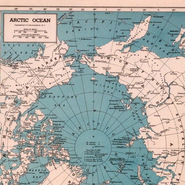 Polar Map Art - Etsy