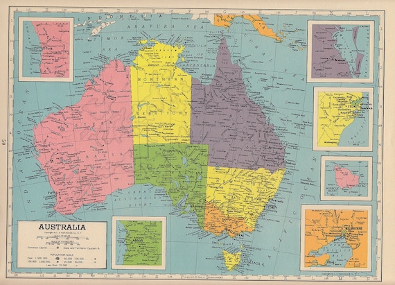 Australian Map With States And Capital Cities