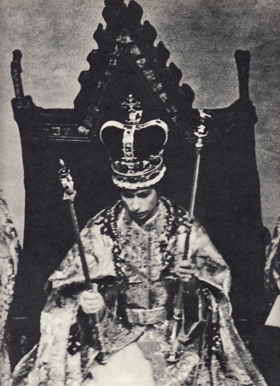 The Queen is Crowned and Seated in St Edwards Chair During - Etsy