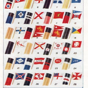 Nautical SHIP FLAGS Vintage Print, Boat Flags Cruise Ship, Maritime ...