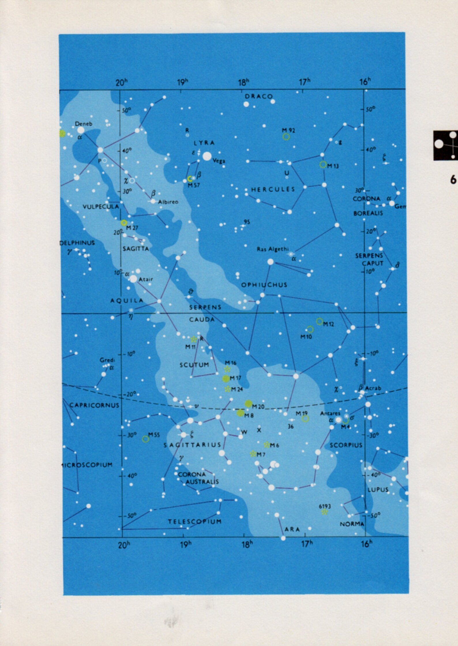 Star Map 6 of Zodiac Star Constellations Sagittarius Hercules - Etsy