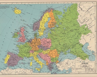 1950s Map of Germany - Etsy UK
