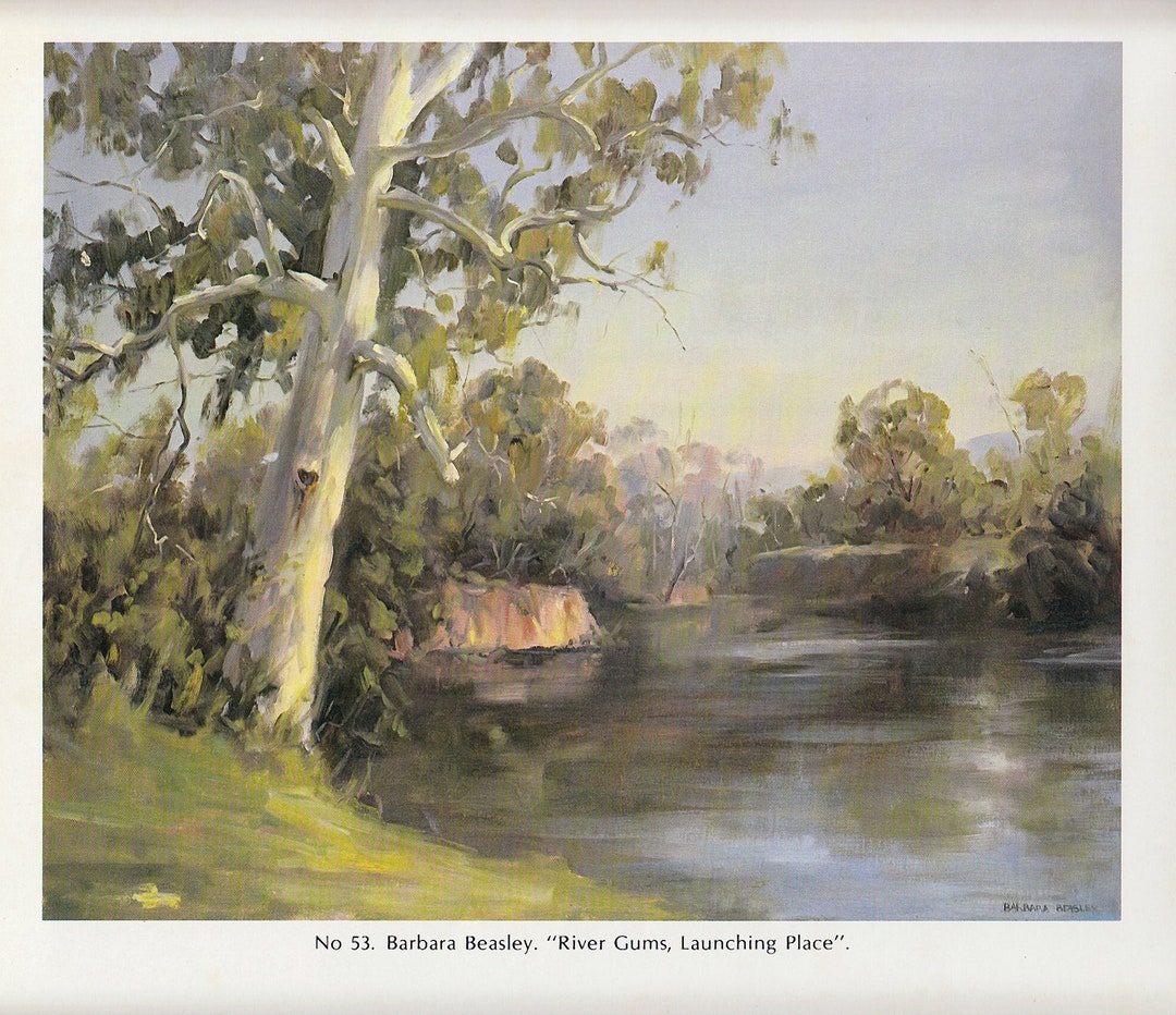 Painting of River Gums at Launching Place Gum Trees River - Etsy
