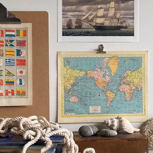 Colourful AUSTRALIA Map, 1950s Vintage Australian Map With States and ...