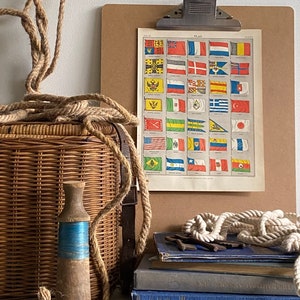 Nautical SHIP FLAGS Vintage Print, Boat Flags Cruise Ship, Maritime ...