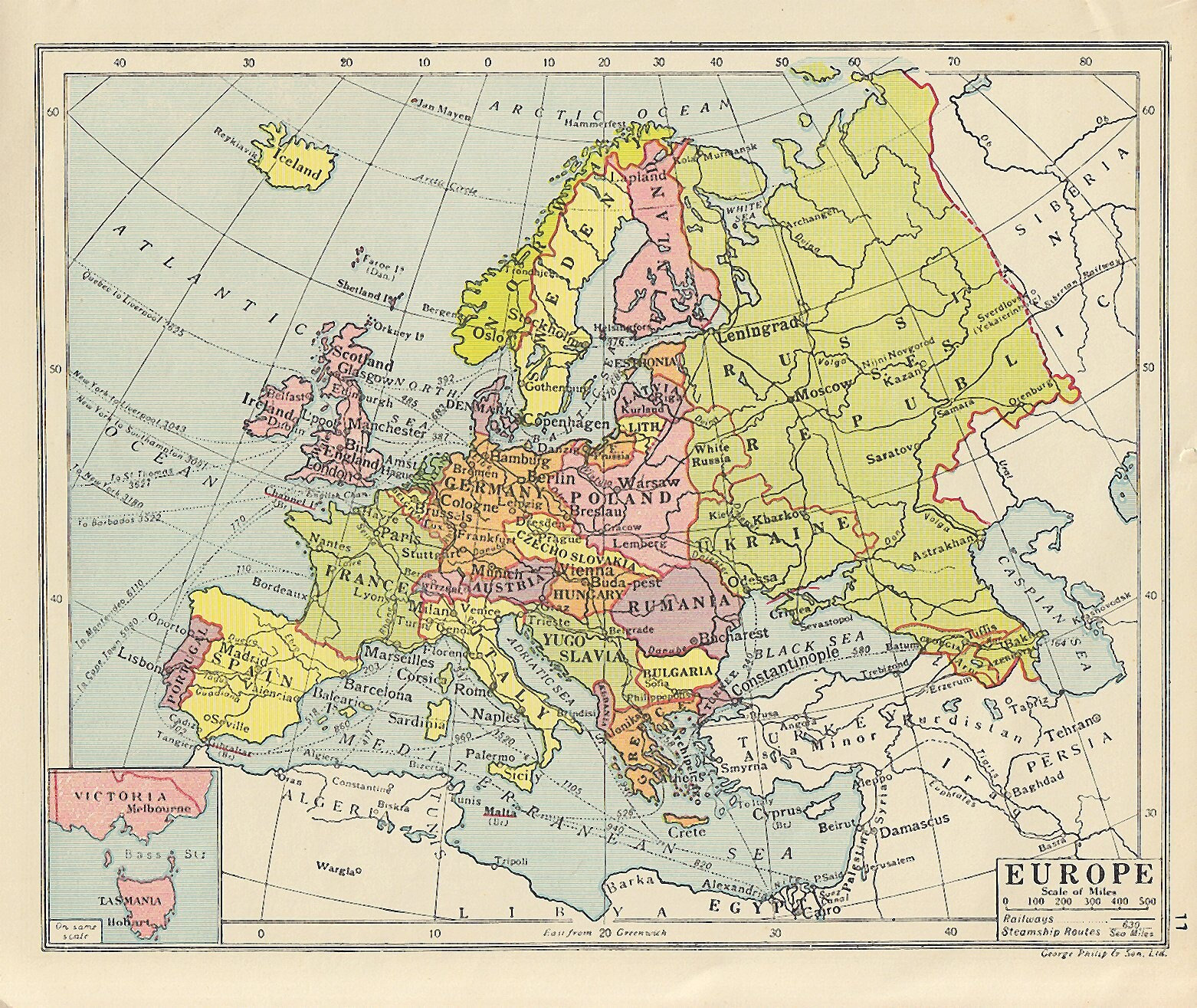 Circa 1910 Antique EUROPE Map Antique European Historical - Etsy
