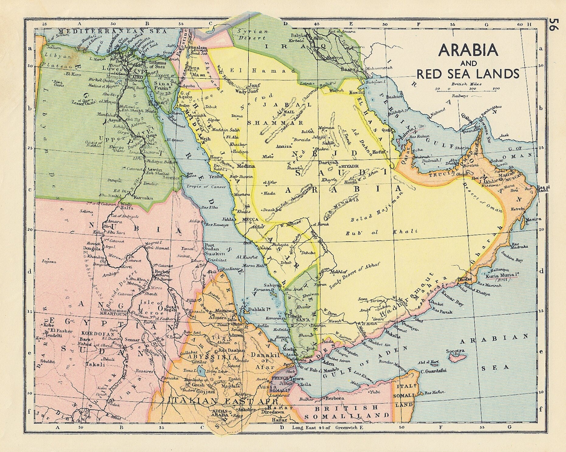 Arabian Peninsula Map Worksheet