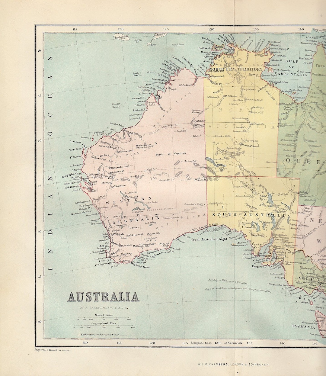 1880s Map of Australia 140 Years Old Antique Map of - Etsy