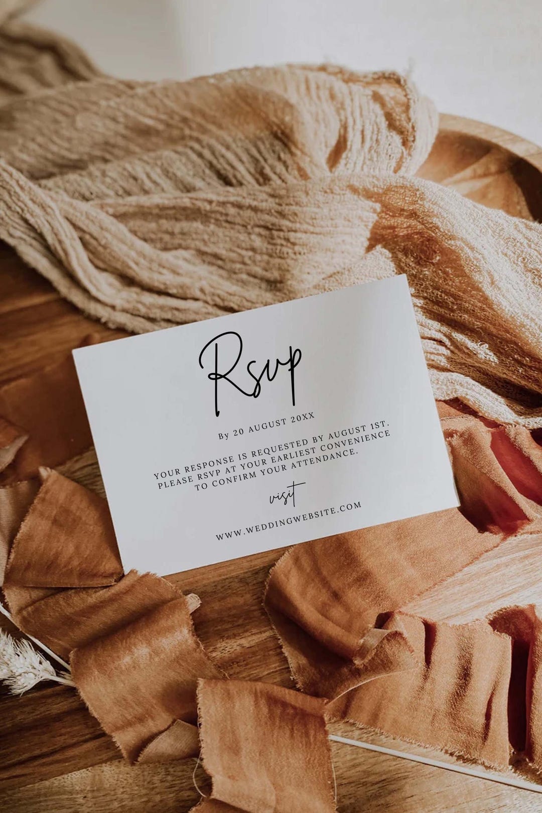 Wedding Rsvp Card Template, DIY Rsvp Card, Simple Wedding Response ...