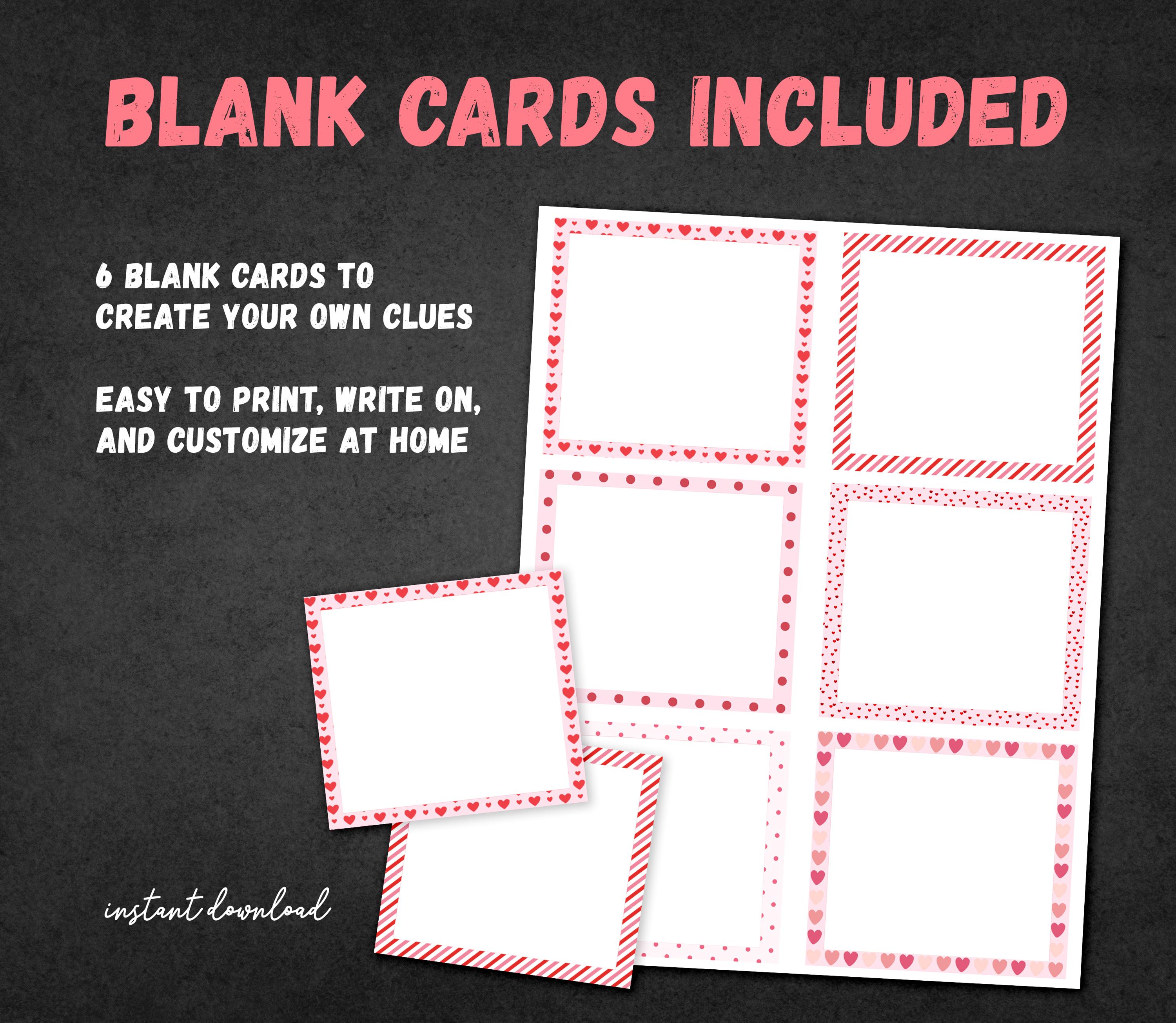 Valentine’s Day Scavenger Hunt for Kids Printable | Treasure Hunt Clues ...