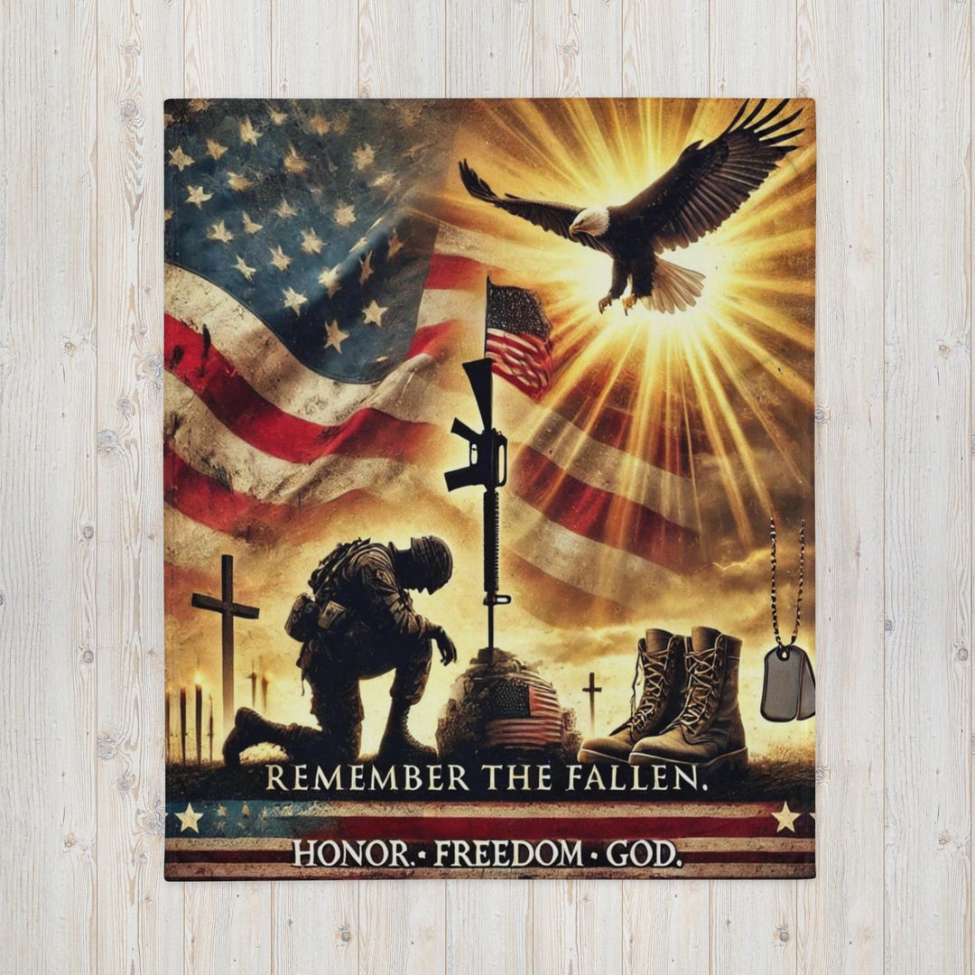 Freedom and Glory: Throw Blanket - Etsy