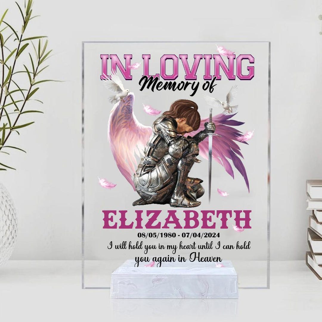 Personalized Memorial Acrylic Plaque: Woman Warrior of God, in Loving ...