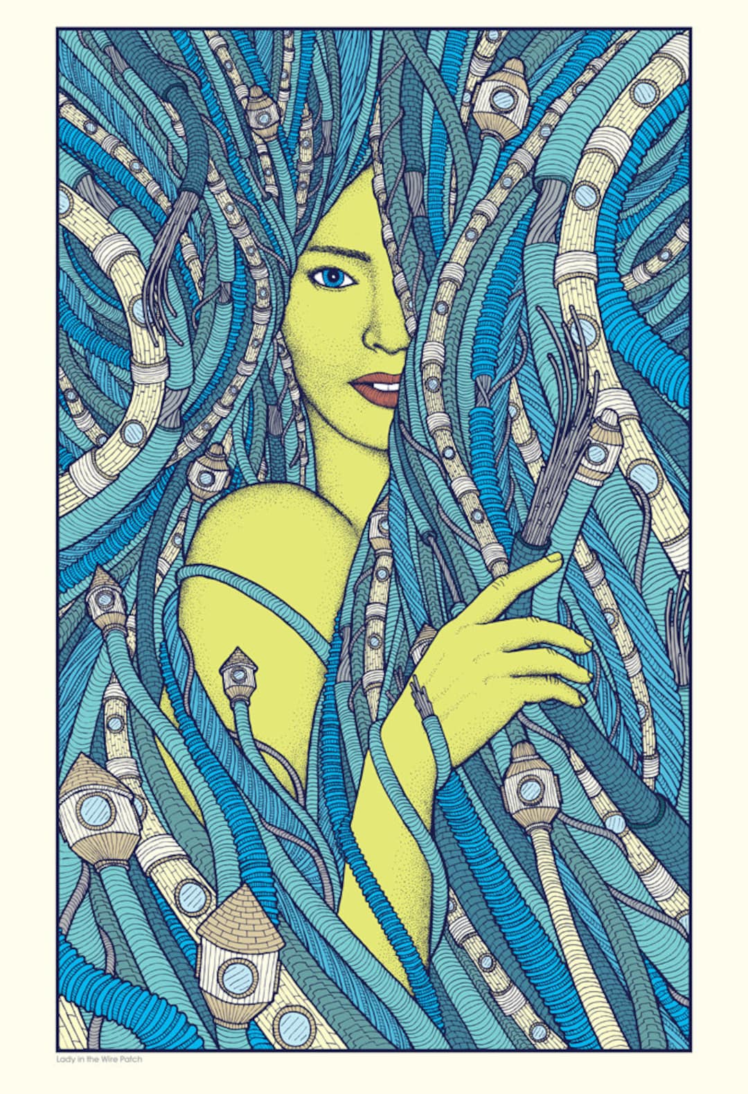 Lady in the Wire Patch - Etsy