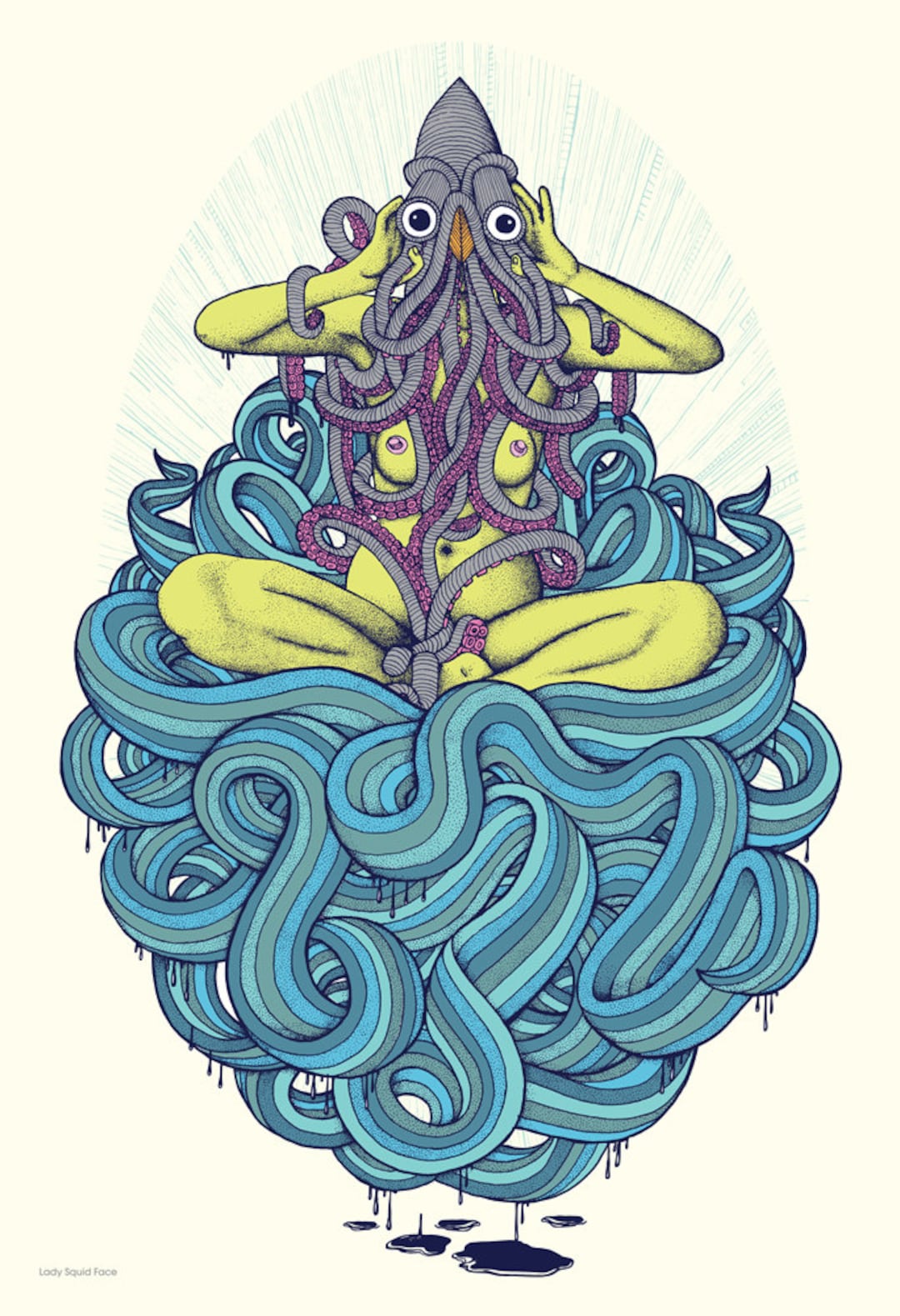 Lady Squid Face - Etsy