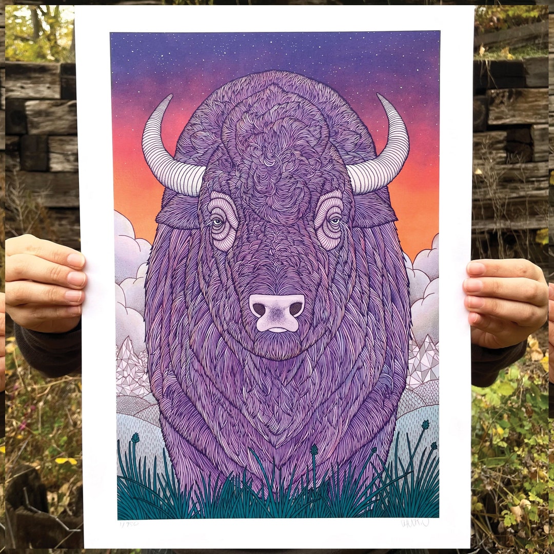 Purple Buffalo - Etsy