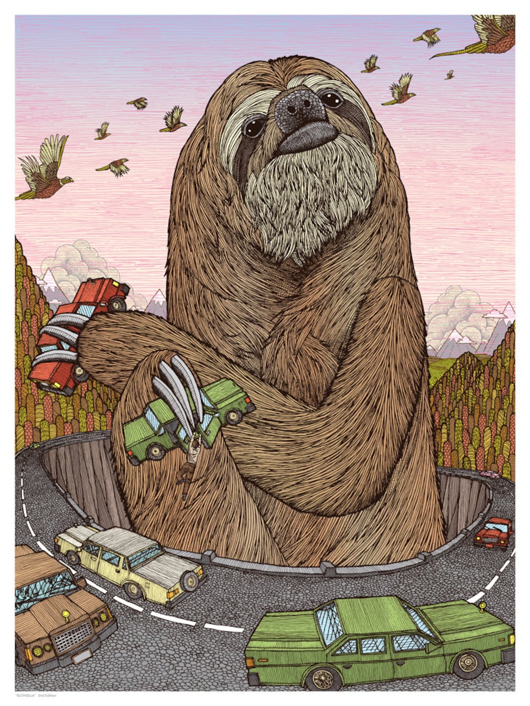 Slothzilla - Etsy