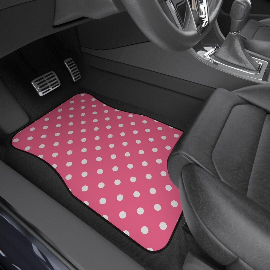 PINK DOT MAT, Dot Car Mats, Cat Mat, Decorative Carpet Mats for Girls ...