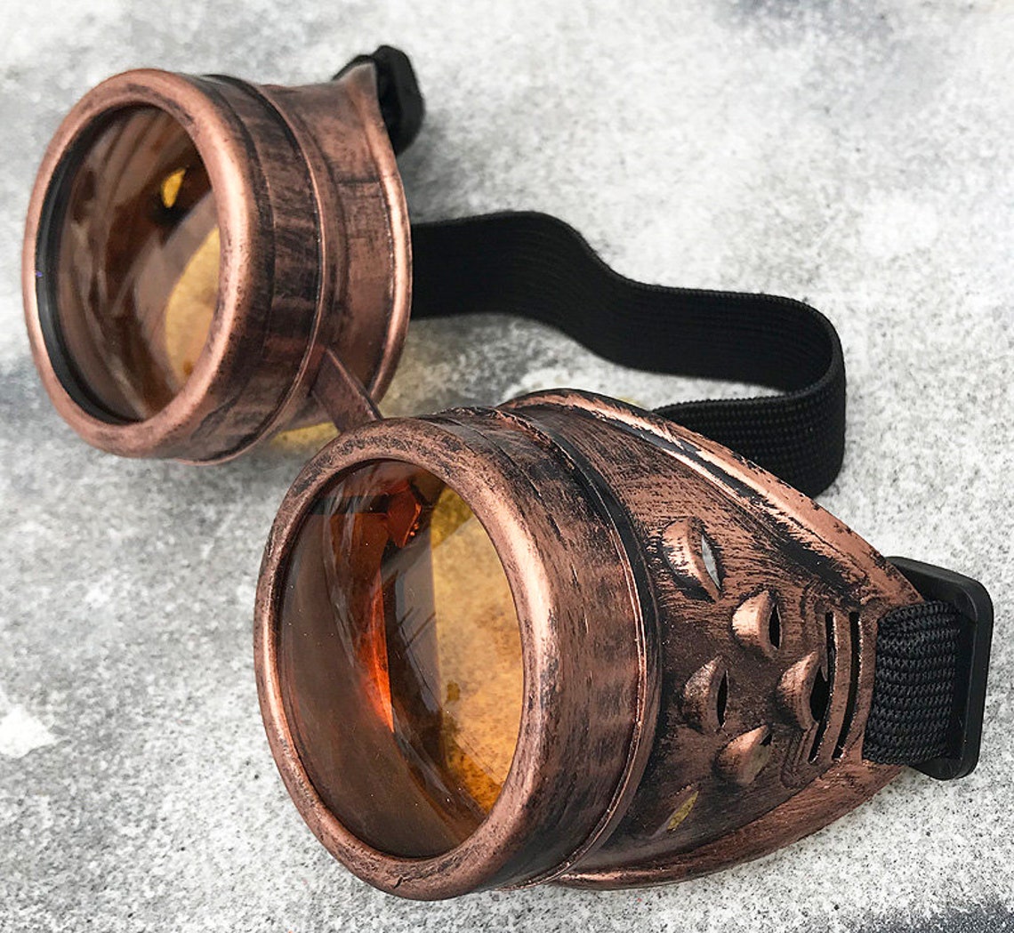 STEAMPUNK GOGGLES Antique Copper Rust Distressed-Look | Etsy