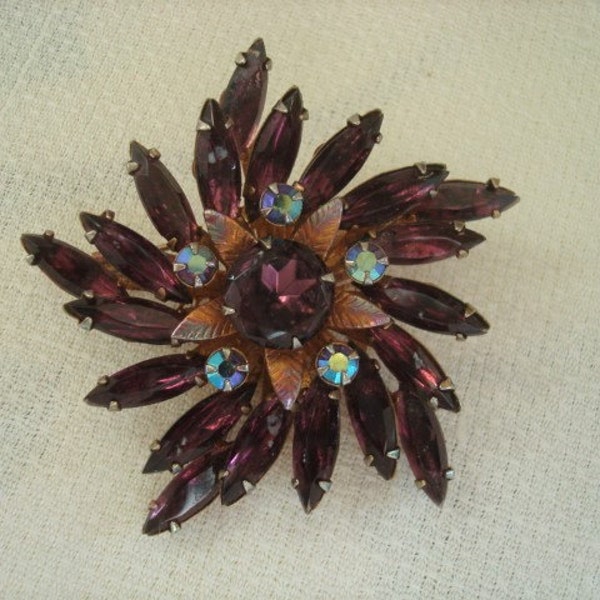 Purple Stone Brooch - Etsy