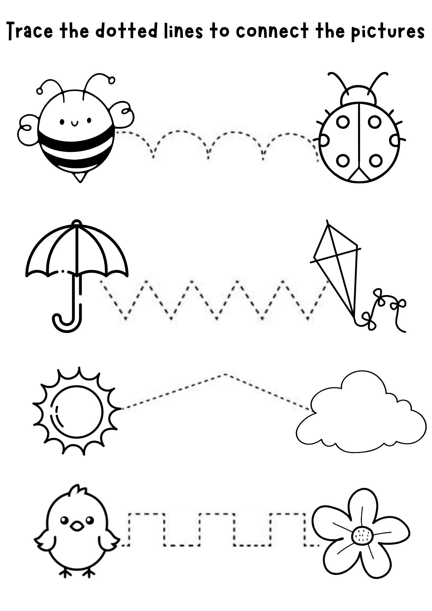 Spring Themed Preschool Worksheets - Etsy