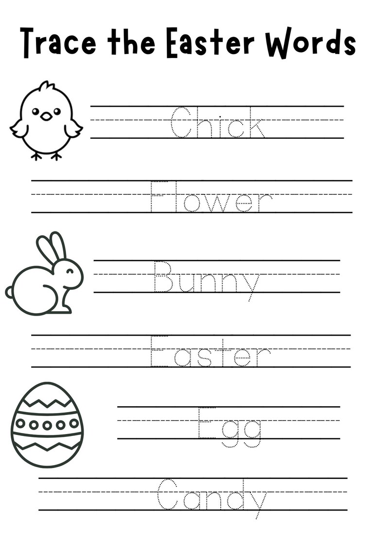 Spring Themed Preschool Worksheets - Etsy