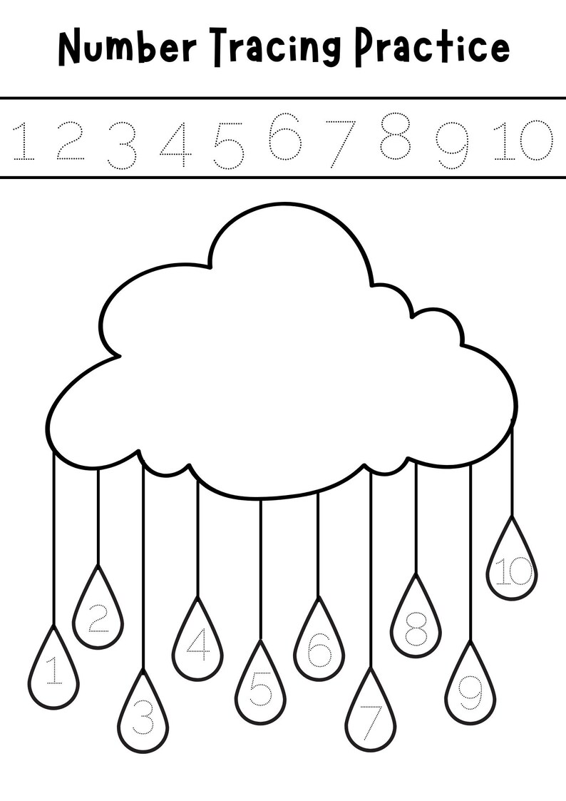 Spring Themed Preschool Worksheets - Etsy