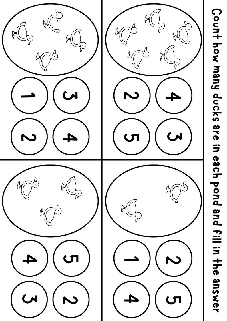 Spring Themed Preschool Worksheets - Etsy