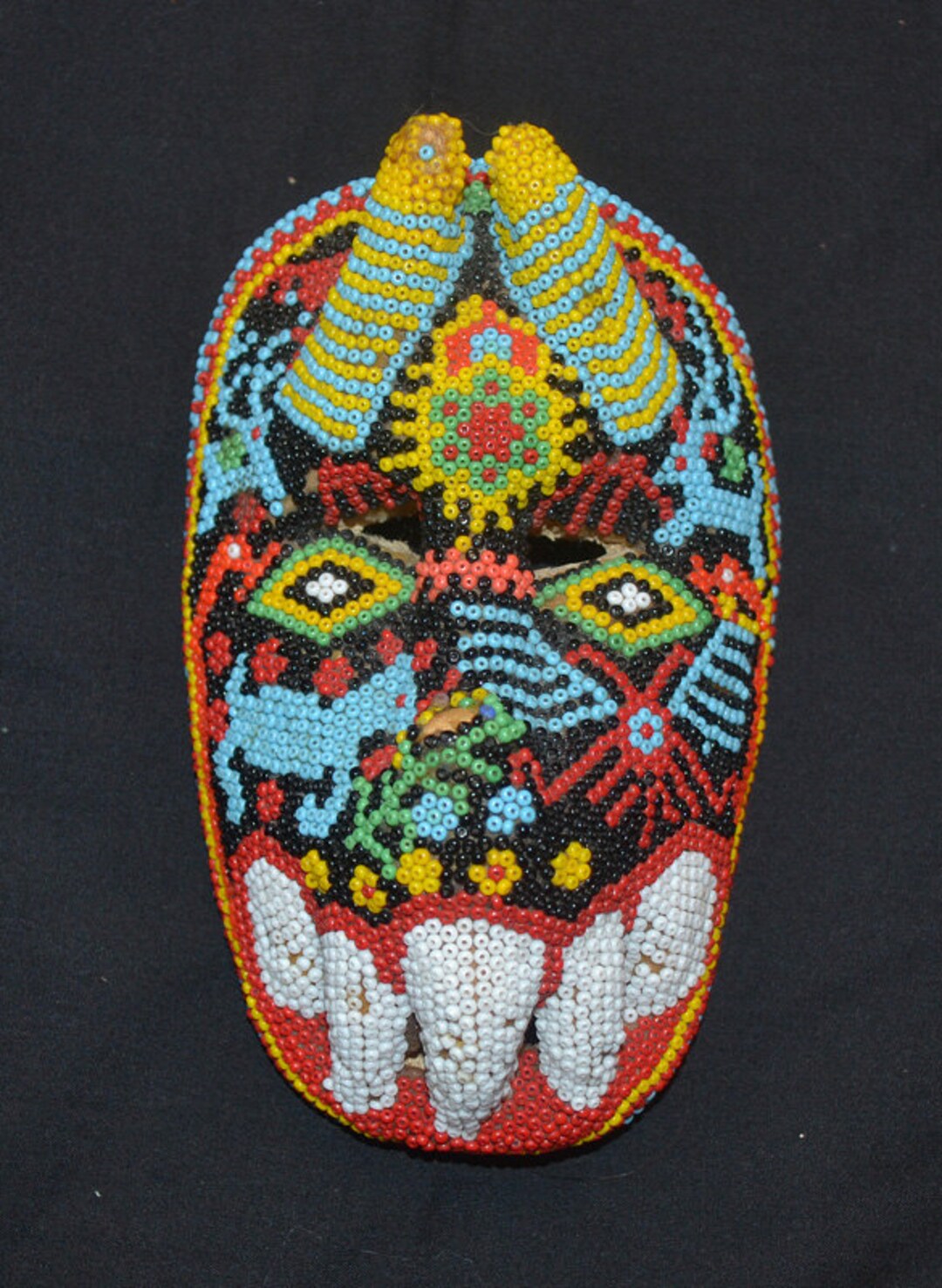Huichol Beaded Mask, Strange, Small, Mexico - Etsy