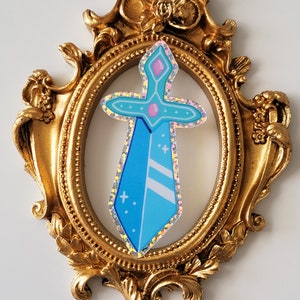 Glitter Holographic Sword Sticker - Etsy