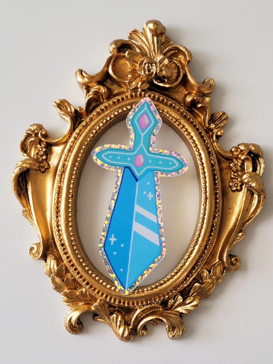 Glitter Holographic Sword Sticker - Etsy