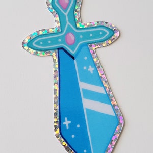 Glitter Holographic Sword Sticker - Etsy