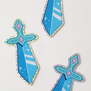 Glitter Holographic Sword Sticker - Etsy