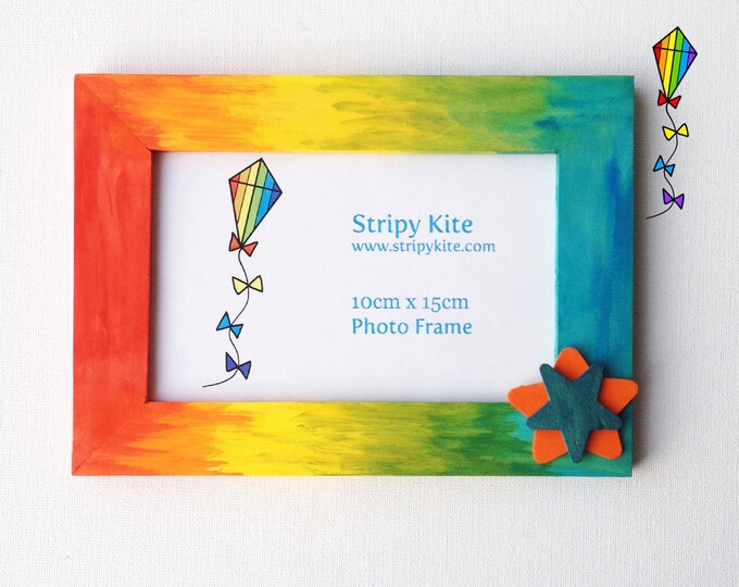 Wooden Picture Frame Rainbow Superstar Colourful Photo Frame - Etsy