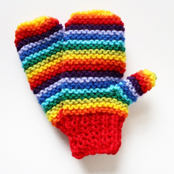 Rainbow Mittens - Etsy