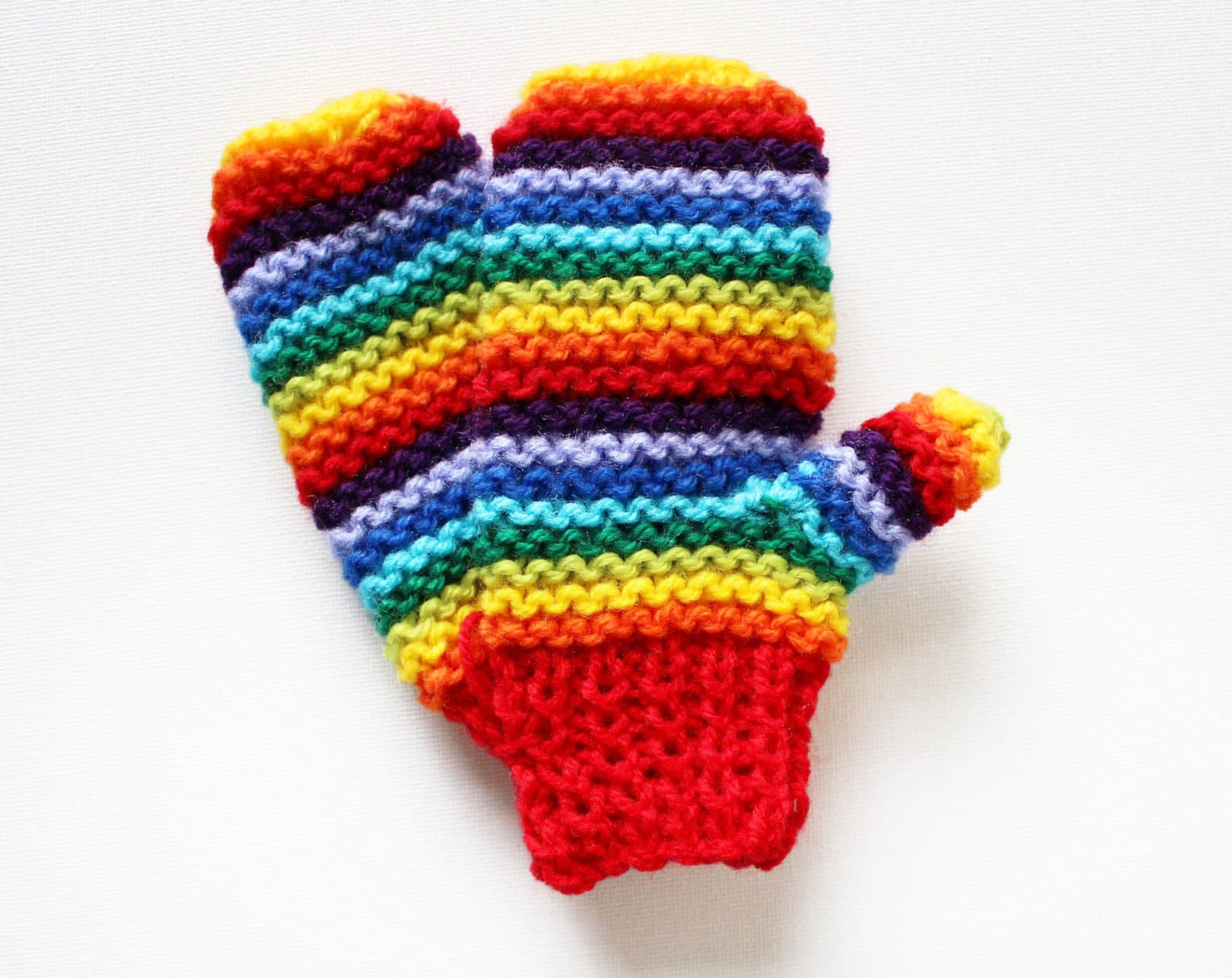 Red Rainbow Pixie Mittens Warm and Durable Children's - Etsy UK