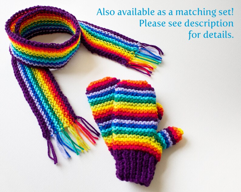 Purple Rainbow Pixie Mittens Colourful Kid's Mittens - Etsy