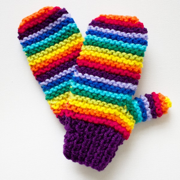 Rainbow Mittens - Etsy