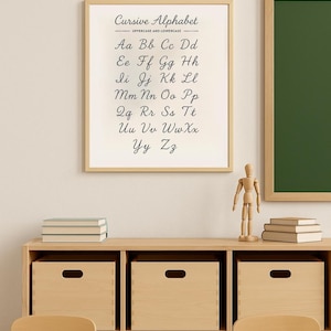 Cursive Alphabet Poster | Uppercase & Lowercase Letters | Handwriting ...