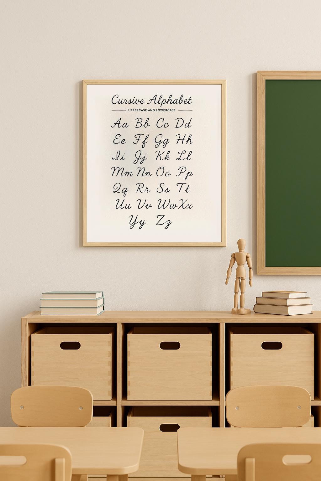 Cursive Alphabet Poster | Uppercase & Lowercase Letters | Handwriting ...
