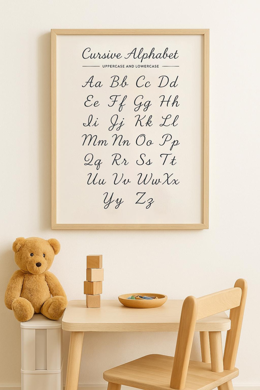 Cursive Alphabet Poster | Uppercase & Lowercase Letters | Handwriting ...